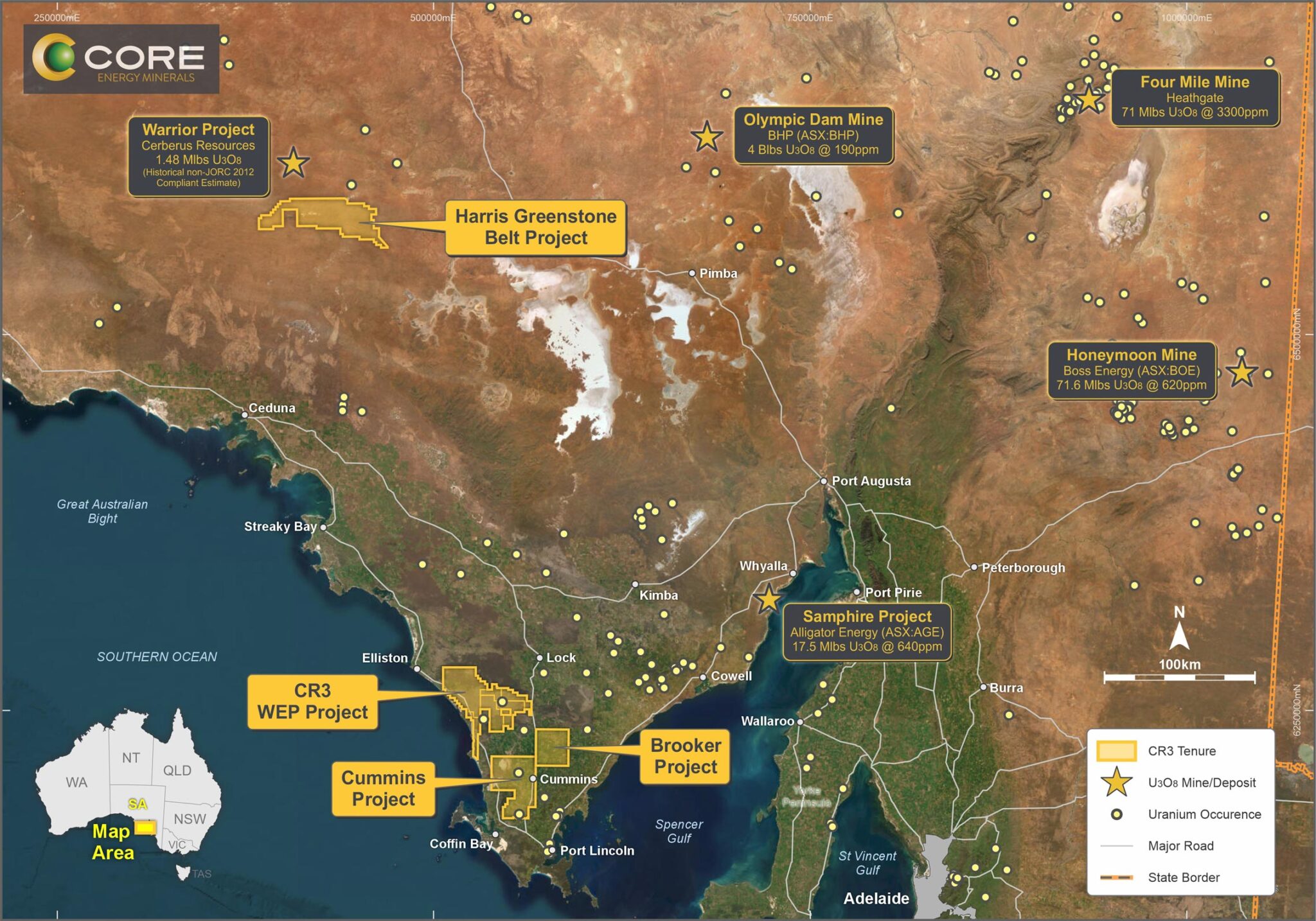 Australian Projects - CORE Energy Minerals
